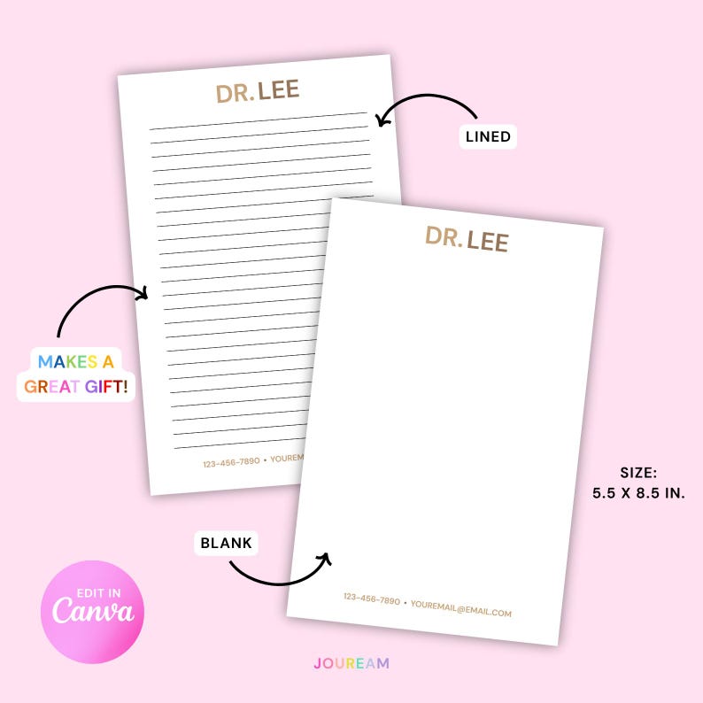 Customizable Doctor Notepad Template: Medical Office Stationery ...