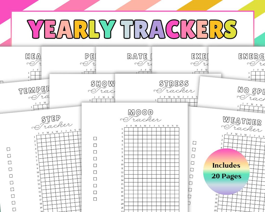 Yearly Trackers - Etsy