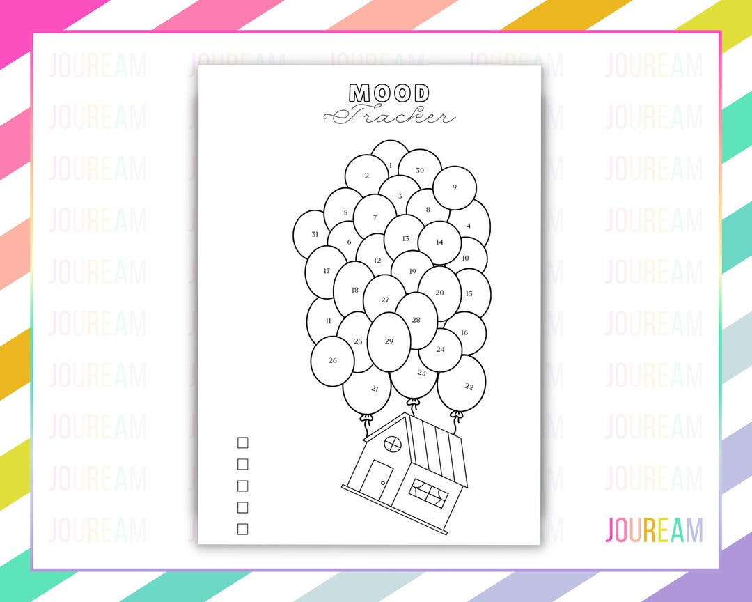 Balloon Mood Tracker - Etsy