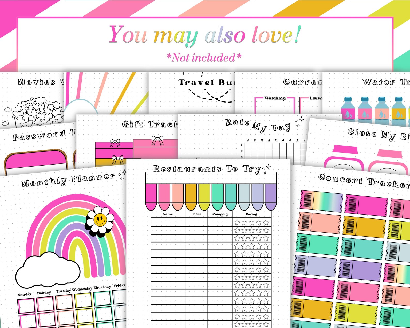 Daily Rating, Rate My Day, Mood Tracker, Daily Overview, Printable A5 ...