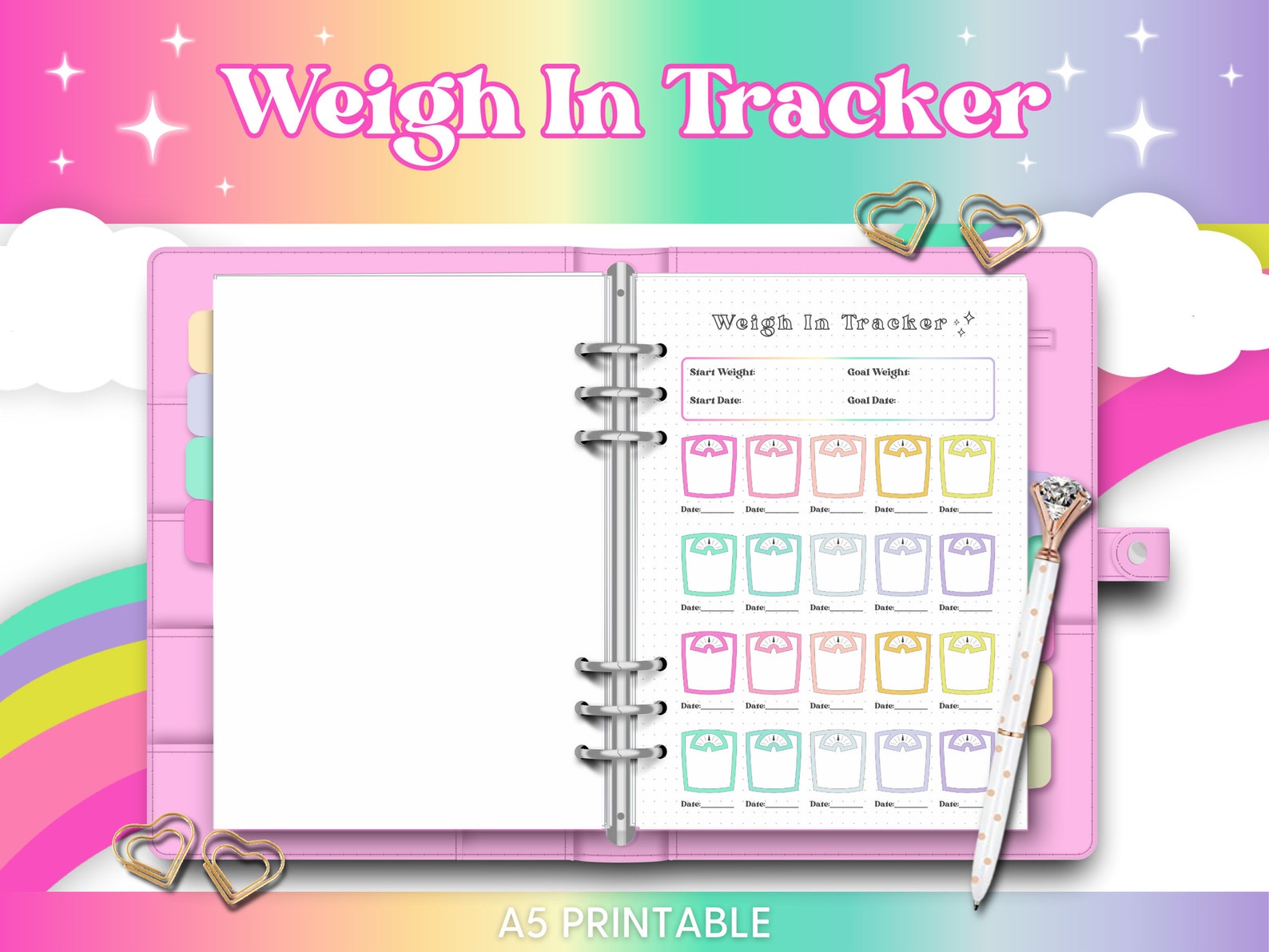Weigh in Tracker, Weight Loss Tracker, Weight Gain Tracker, Fitness ...