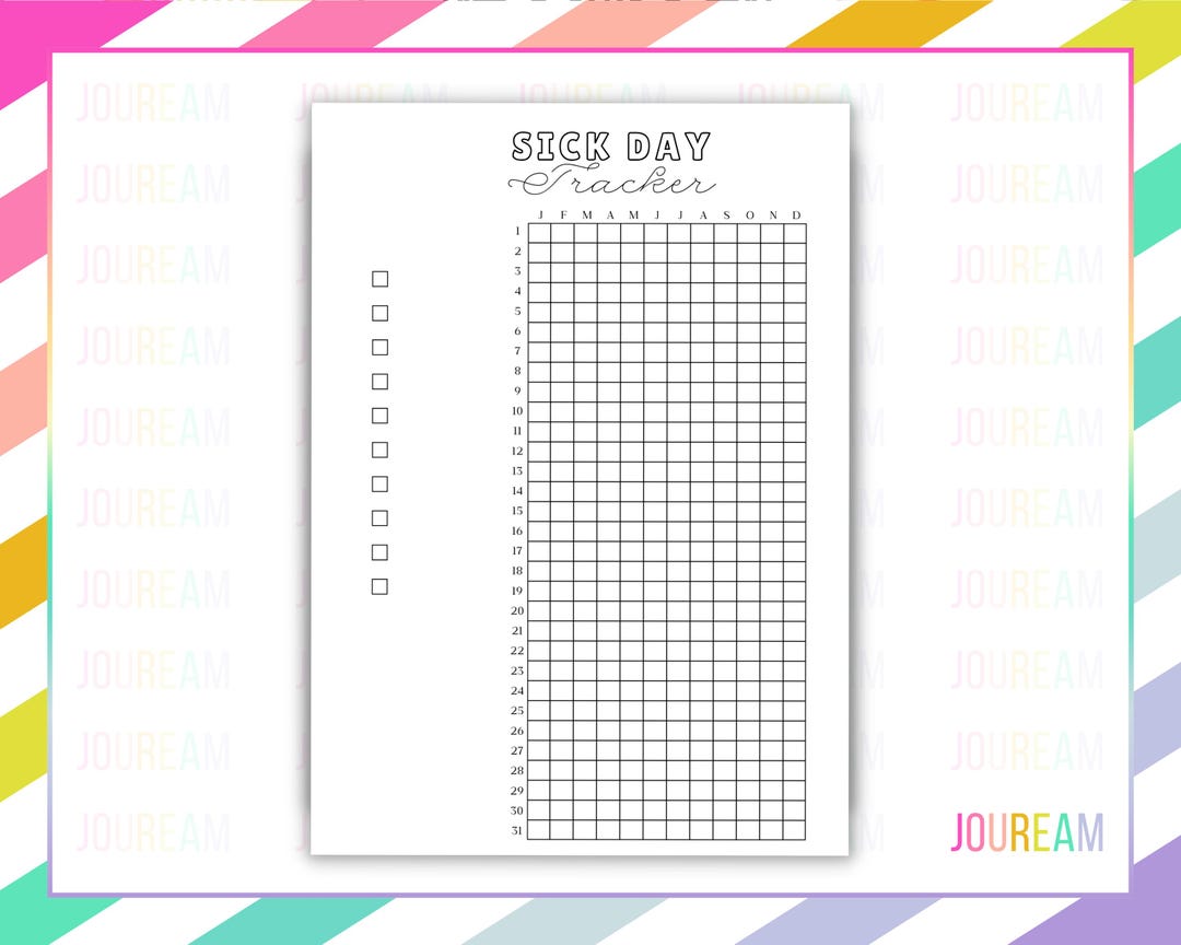 Sick Day Tracker - Etsy