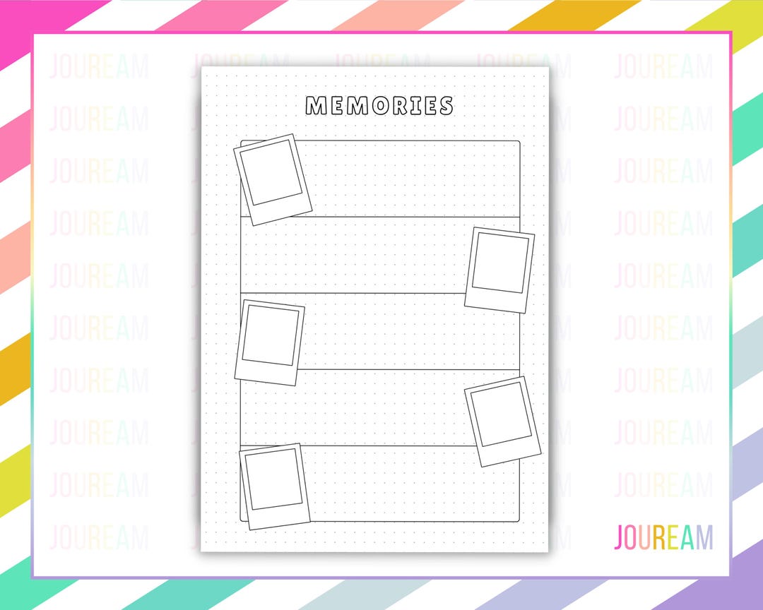 Memory Tracker, Journal Printable, Journal Insert, Photo Memories ...