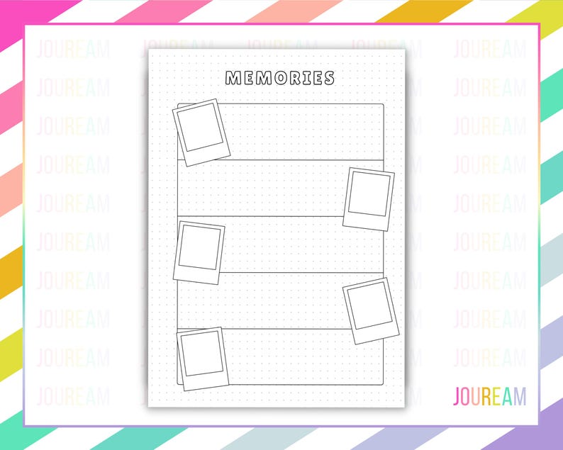 Memory Tracker, Journal Printable, Journal Insert, Photo Memories ...