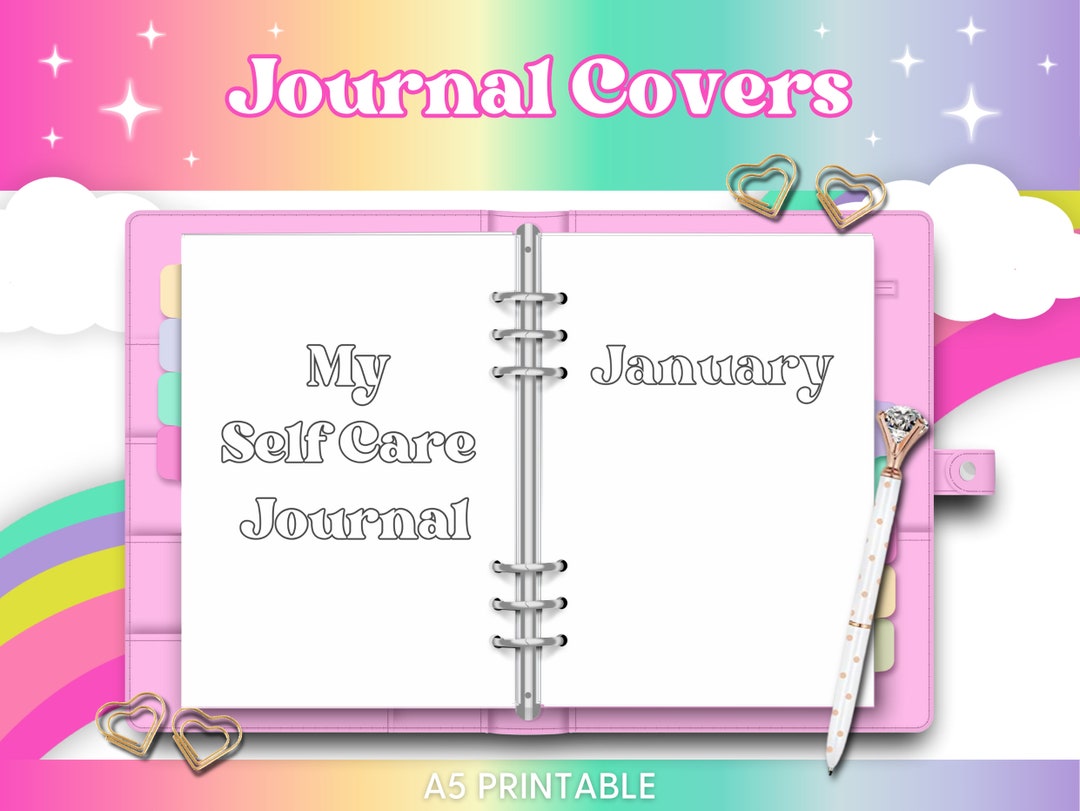Journal Covers Coloring Pages, Dot Journal Monthly Pages, Journal Cover ...