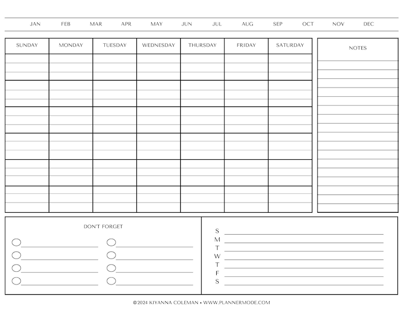 Fridge Calendar Printable, Family Activity Calendar, Reusable Calendar ...