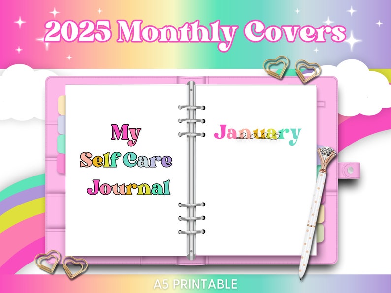 2025 Monthly Dashboards, Journal Dividers, Binder Dividers, Monthly ...
