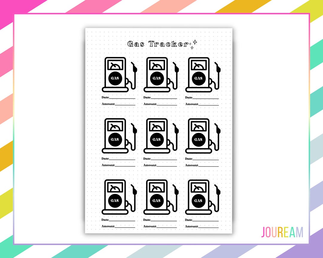Car Gas Tracker, Fuel Tracker, Car Log Printable, Diesel Log, Gas Stops ...