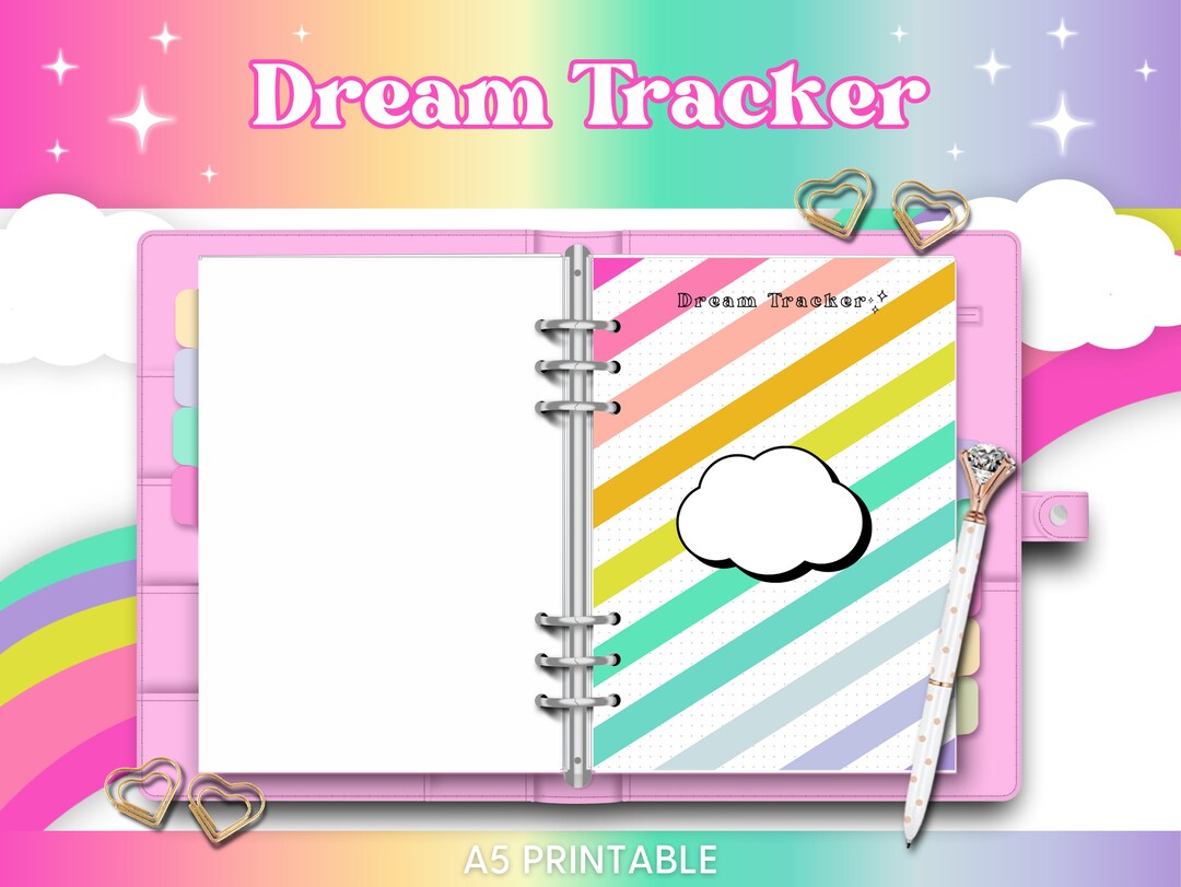 Dream Tracker Printable, Dream Journal, Write Down My Dreams, Dream Log ...
