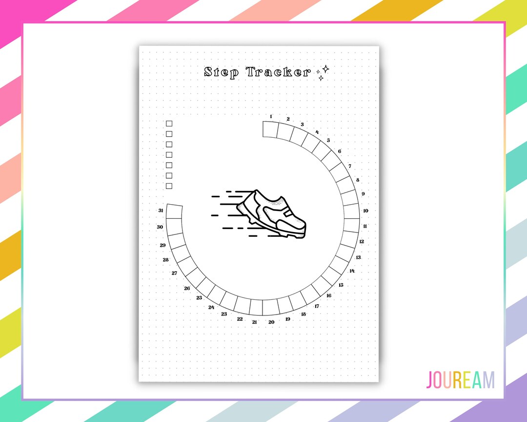 Step Tracker, Walking Tracker, Jogging Log, Exercise, A5 Dot Journal - Etsy