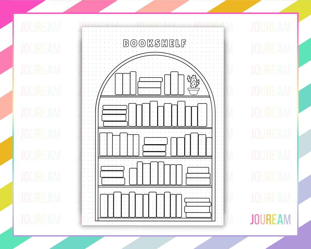 Printable Reading Bookshelf, Reading Planner Printable, Books to Read ...