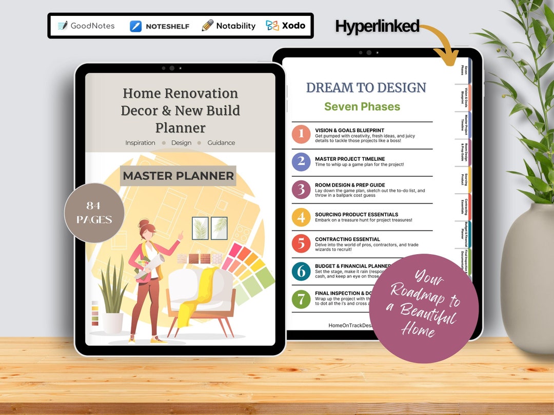 Digital Home Renovation Planner Improvement Guide Remodeling Project ...
