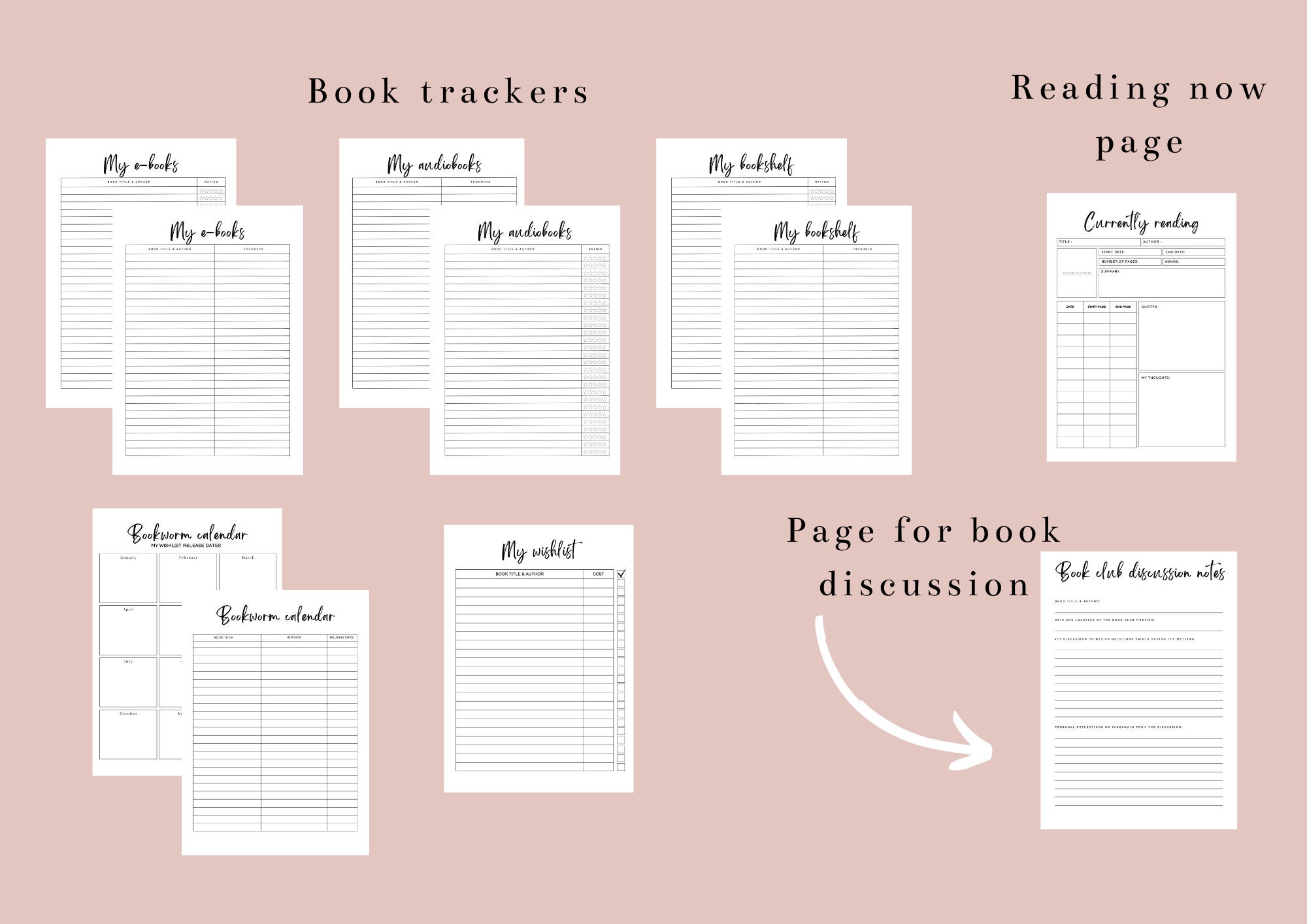 Printable Reading Journal Digital Download Available in A4, A5, and US ...