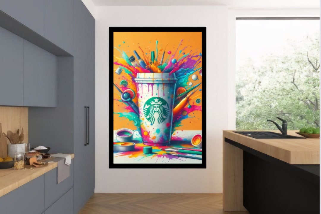 Starbucks Colorful Wall Decor - Etsy