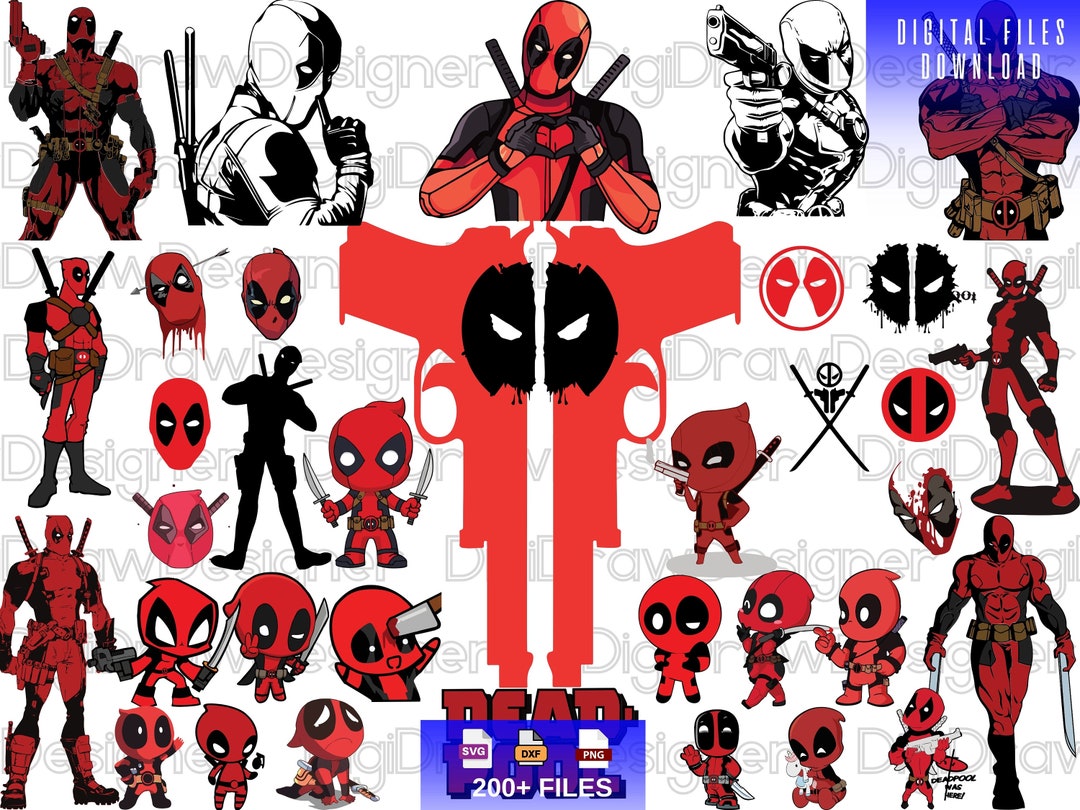 Deadpool Svg Bundle, Deadpool Png, Superhero Svg, Baby Dead Svg ...