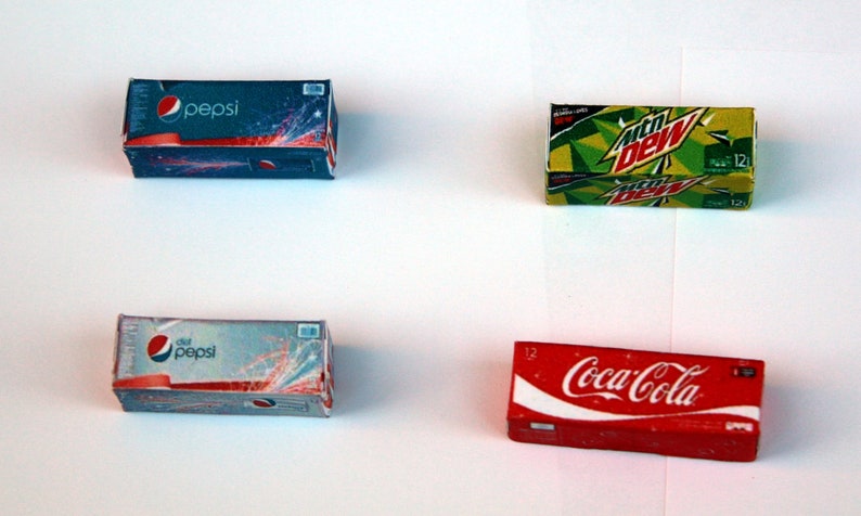 Printable Miniature 1:12 Soda or Pop Cases PDF File Miniature Dollhouse ...