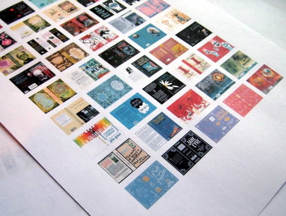Fiction Set 2 Set of 45 Miniature Book Covers 1:12 Scale - Etsy