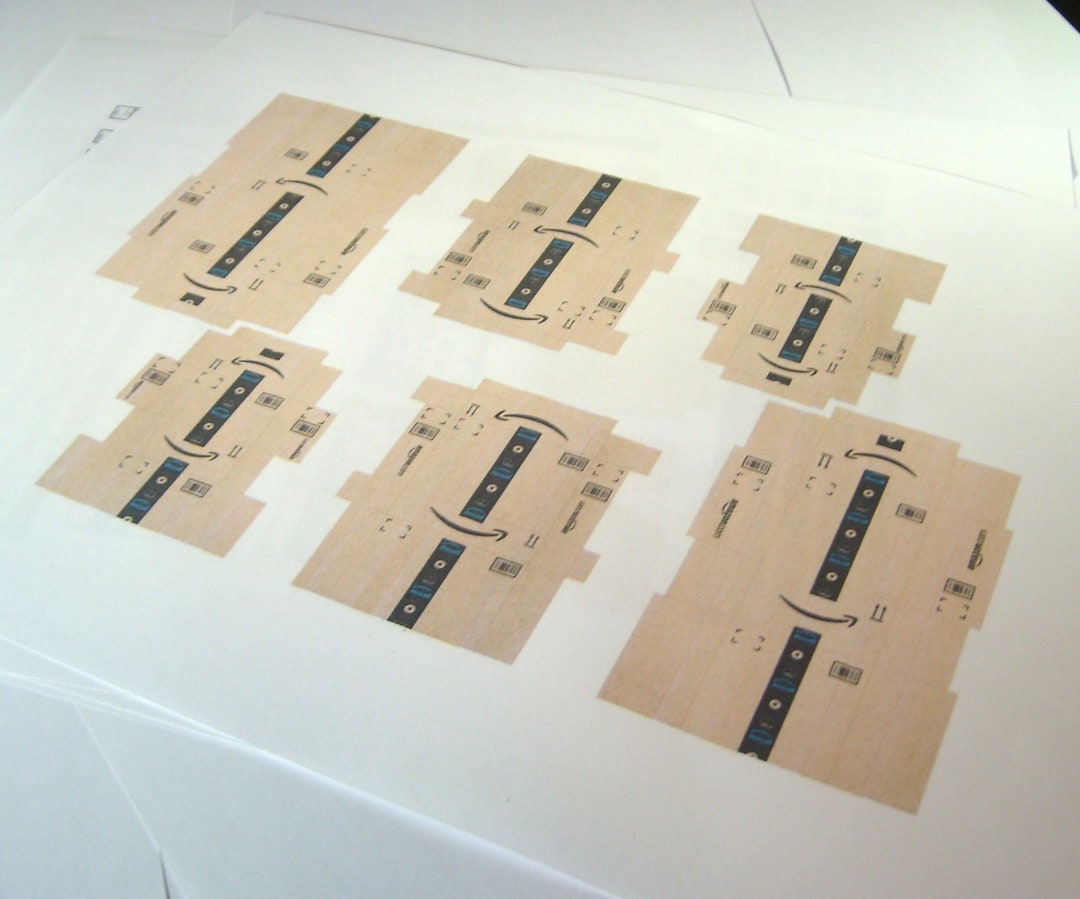 Printable Miniature 1:12 Amazon Boxes Envelopes PDF File Miniature Dollhouse Shipping Boxes ...