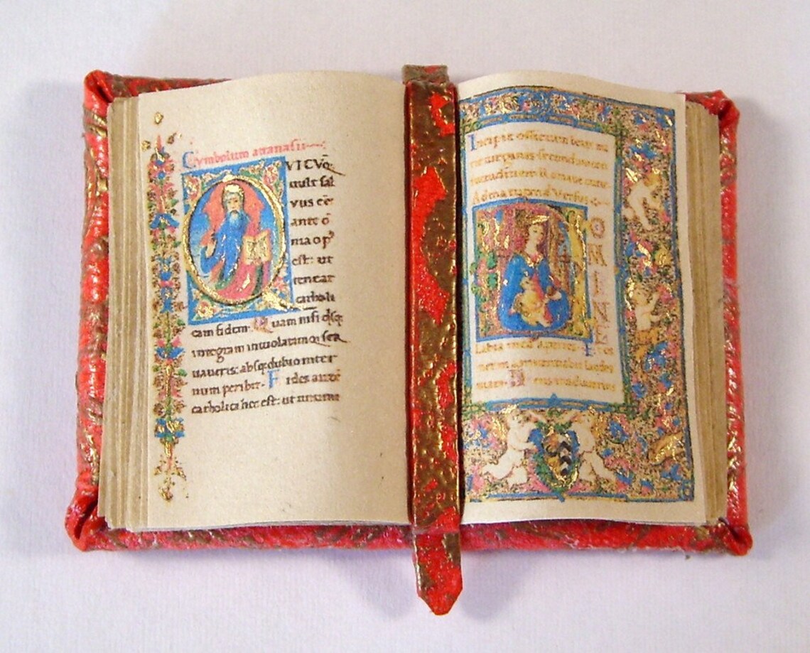 Miniature Open Book Pages Set of 15 1:12 Scale Downloadable - Etsy