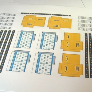 Printable Miniature 1:12 Amazon Boxes Envelopes PDF File Miniature Dollhouse Shipping Boxes ...