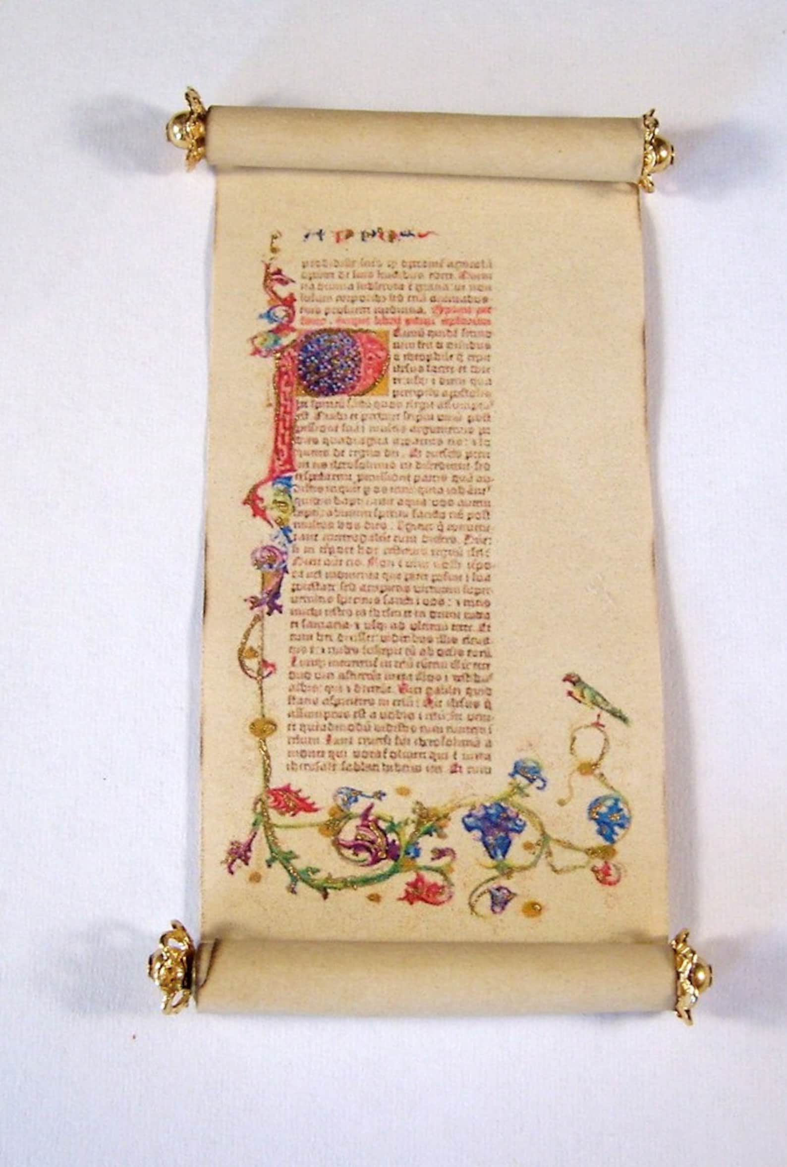 Miniature Medieval Scroll Pages Set of 10 1:12 Scale Downloadable ...