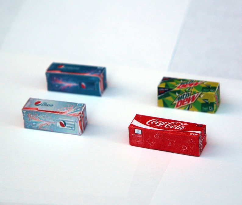 Printable Miniature 1:12 Soda or Pop Cases PDF File Miniature Dollhouse ...
