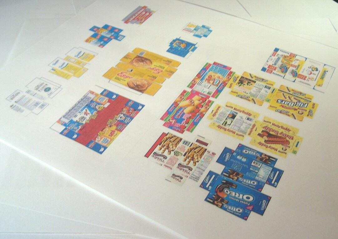 Printable Miniature Food Assortment 1:12 Scale Downloadable Printable ...