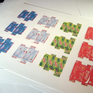 Printable Miniature 1:12 Soda or Pop Cases PDF File Miniature Dollhouse ...