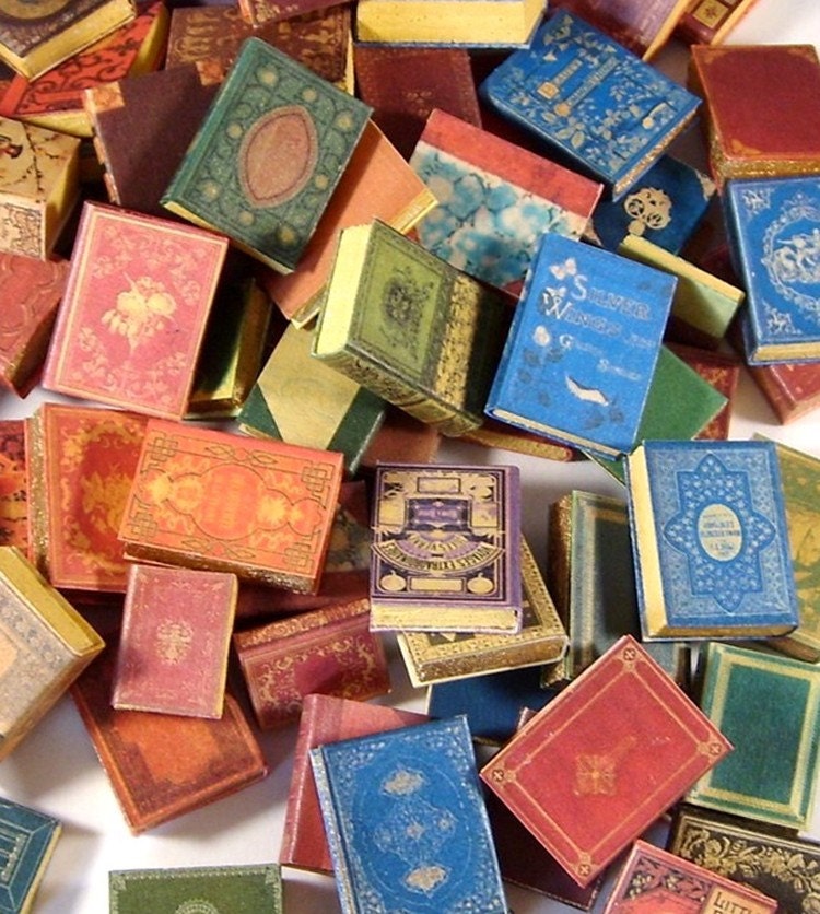 Set of 150 Miniature Book Covers Different Covers 1:12 Scale | Etsy
