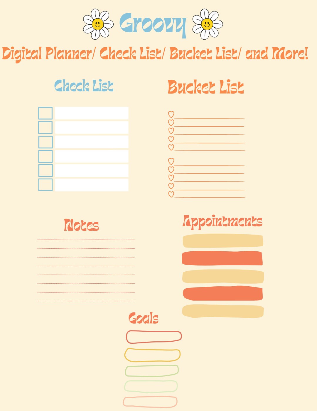 Digital Planner: Check List, Bucket List, Goal Tracker & More ...
