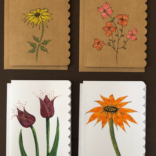 Note Cards Hand Drawn - Etsy