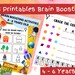 PRINTABLE BRAIN BOOSTING Worksheets, Brain Focus, Kindergarten Learning ...