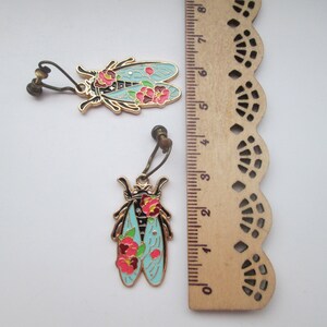Cicada Insect Invisible Clip on Earrings or Hypoallergenic Metal Free ...