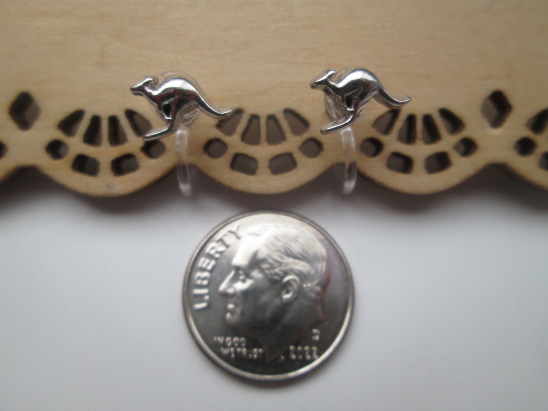 Silver Kangaroo Invisible Clip on Earrings - Etsy