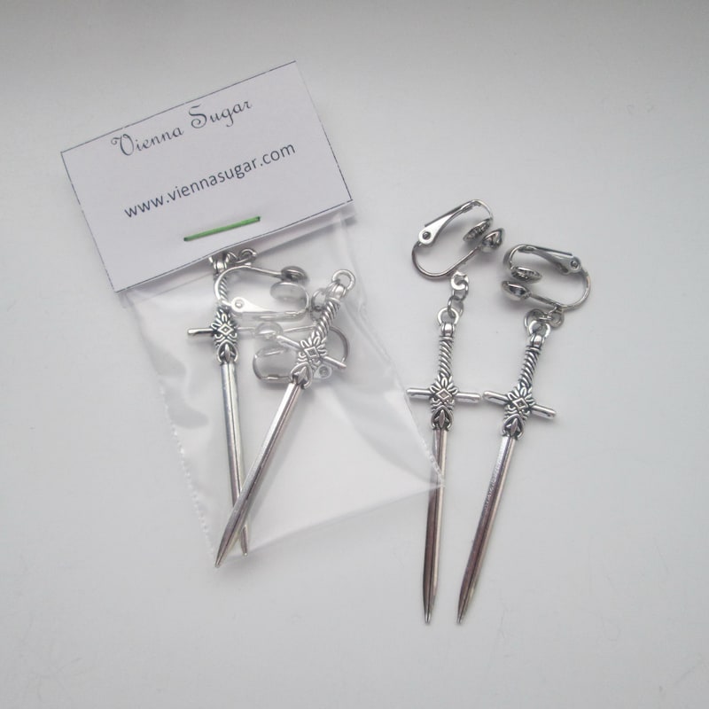 Sword Earrings - Etsy