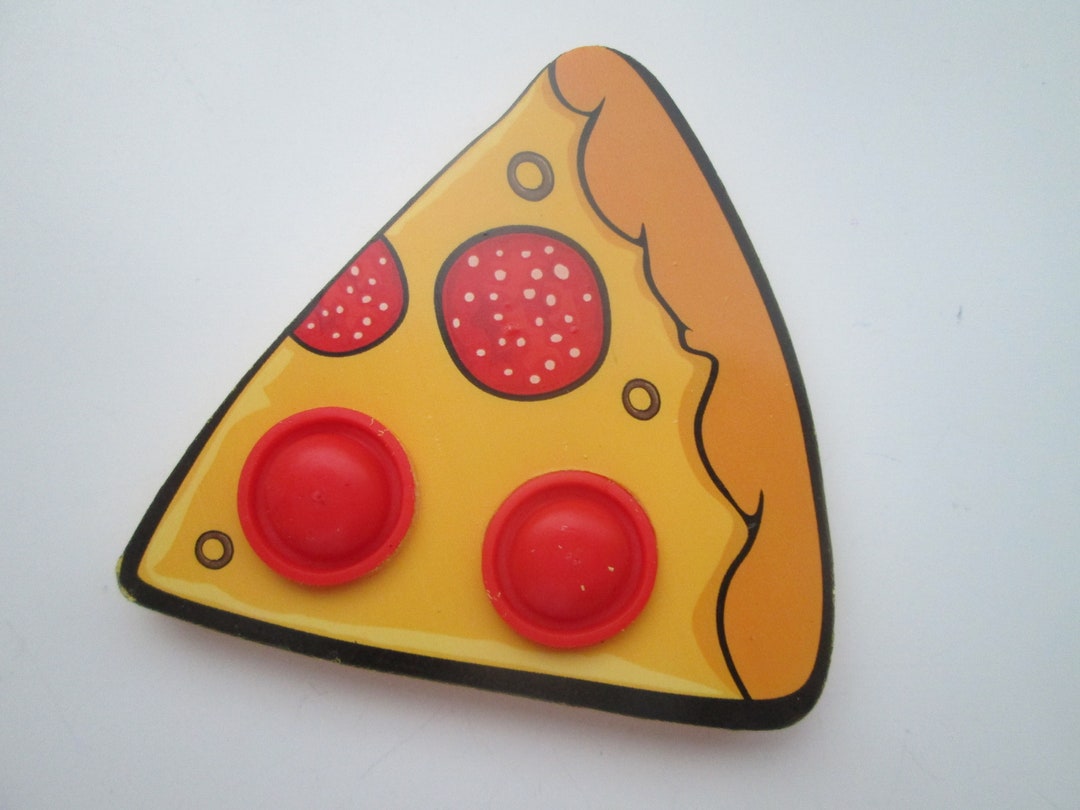 Pizza Slice Pencil Eraser With Pop Bubble Fidget Stim Toy Buttons - Etsy