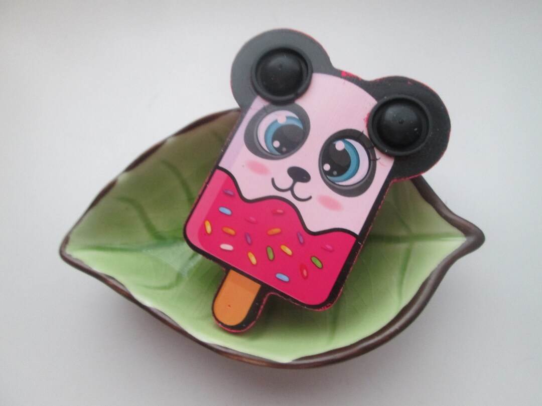 Panda Ice Cream Bar Pencil Eraser With Pop Bubble Fidget Stim - Etsy