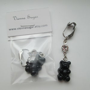 Black Gummy Bear Clip on Belly Ring Fake Navel Piercing Clip on Jewelry ...