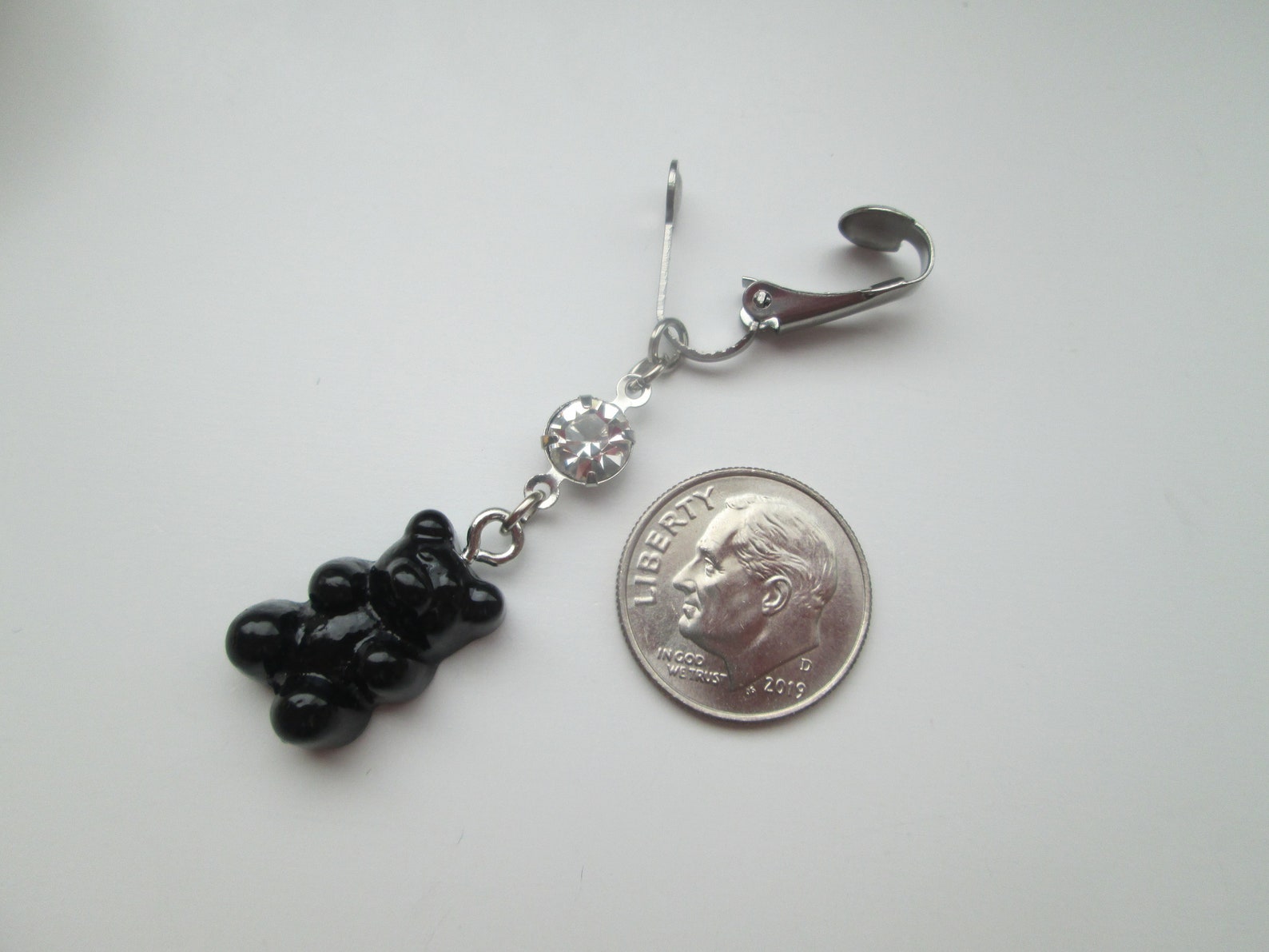 Black Gummy Bear Clip on Belly Ring Fake Navel Piercing Clip - Etsy