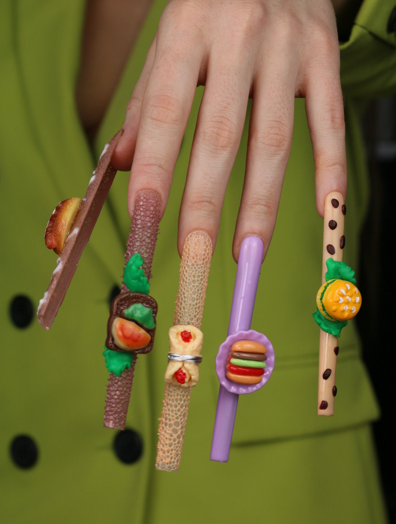 Xxxxl Square Press on Nails. 3d Nails. Extra Long Nails for Photo ...