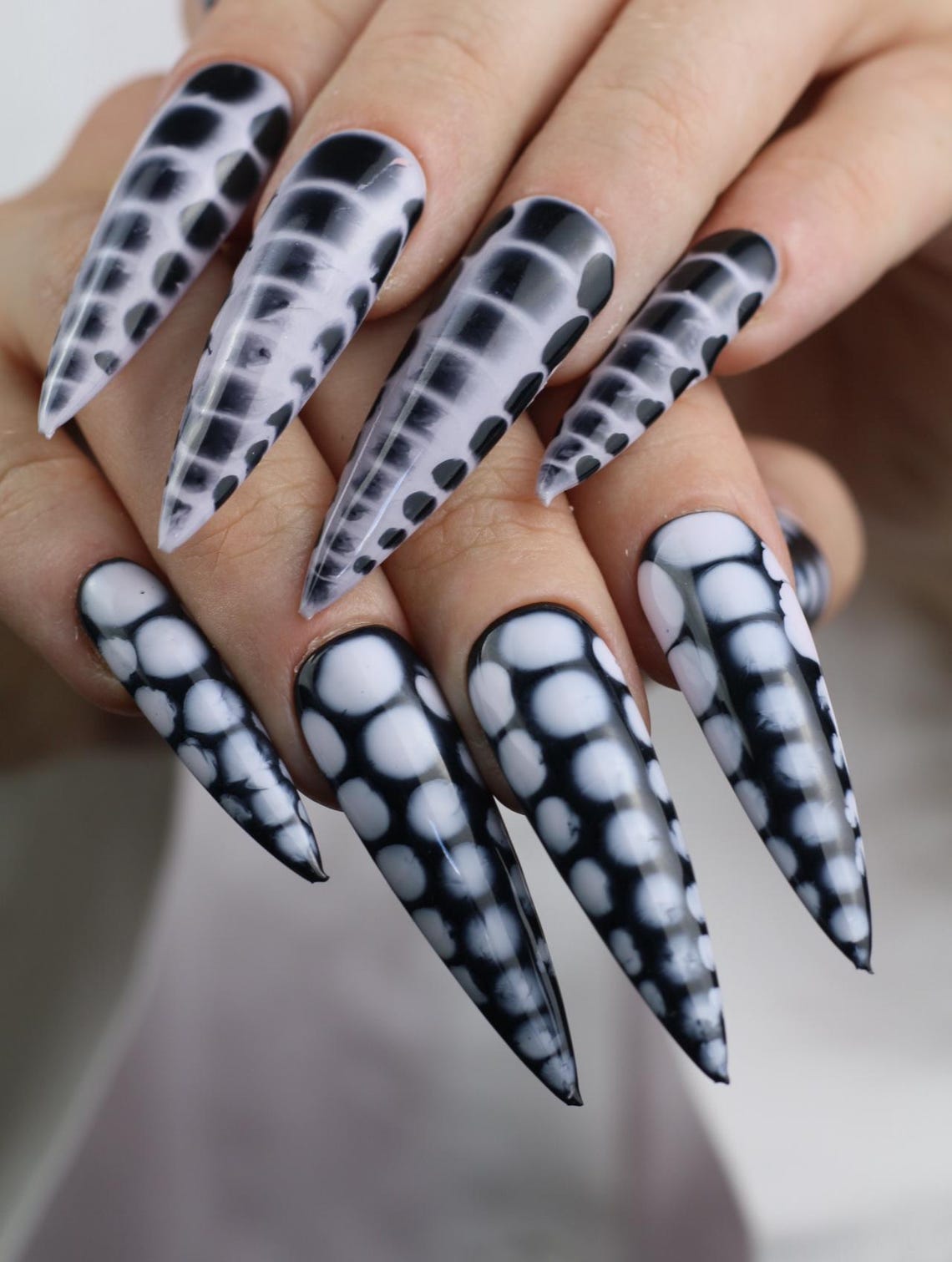 Snake Print Press on Nails. Snake Press Ons. Syiletto Press on Nails ...