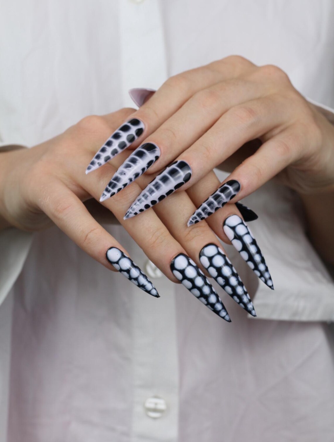 Snake Print Press on Nails. Snake Press Ons. Syiletto Press on Nails ...