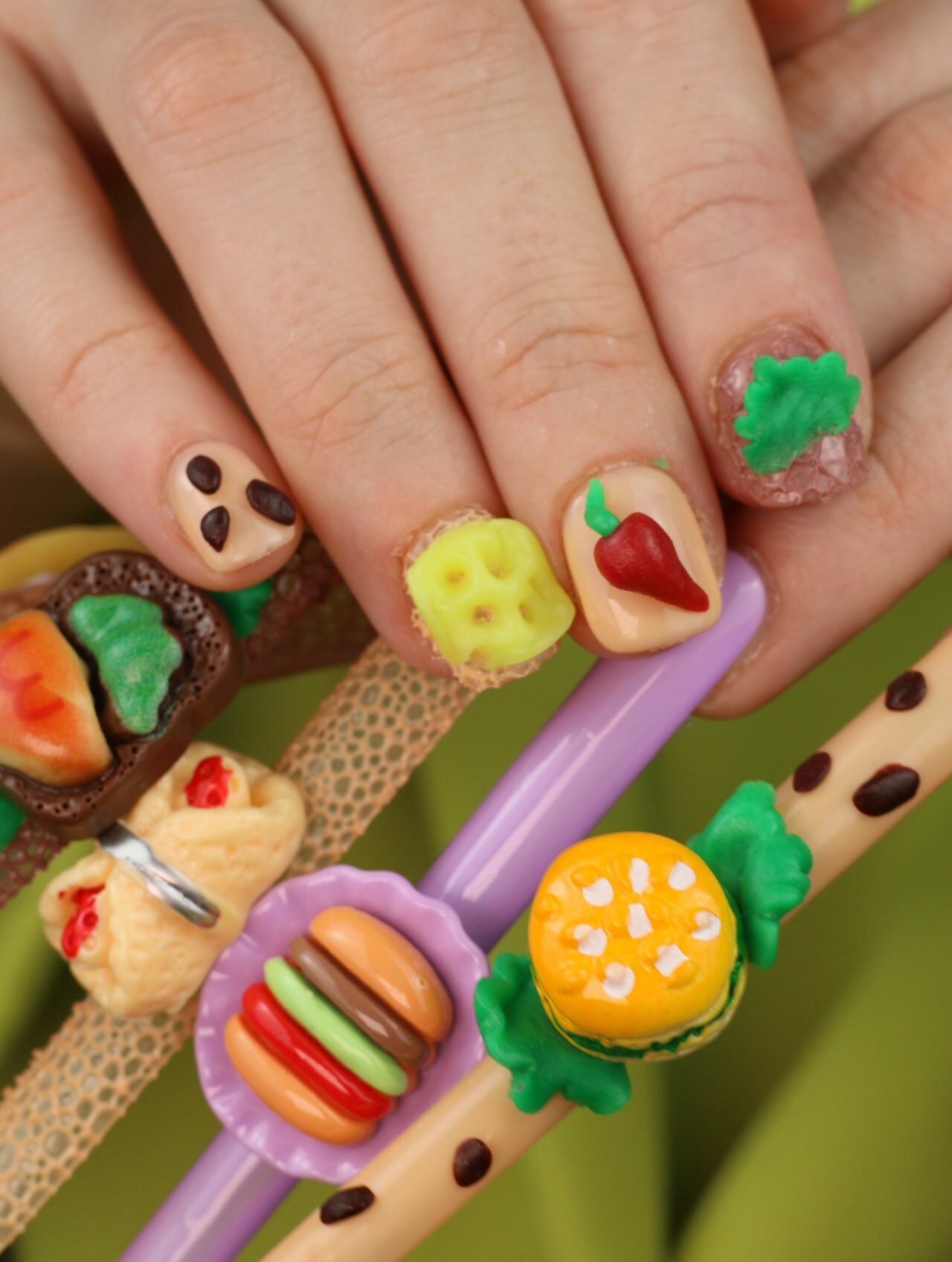 Xxxxl Square Press on Nails. 3d Nails. Extra Long Nails for Photo ...
