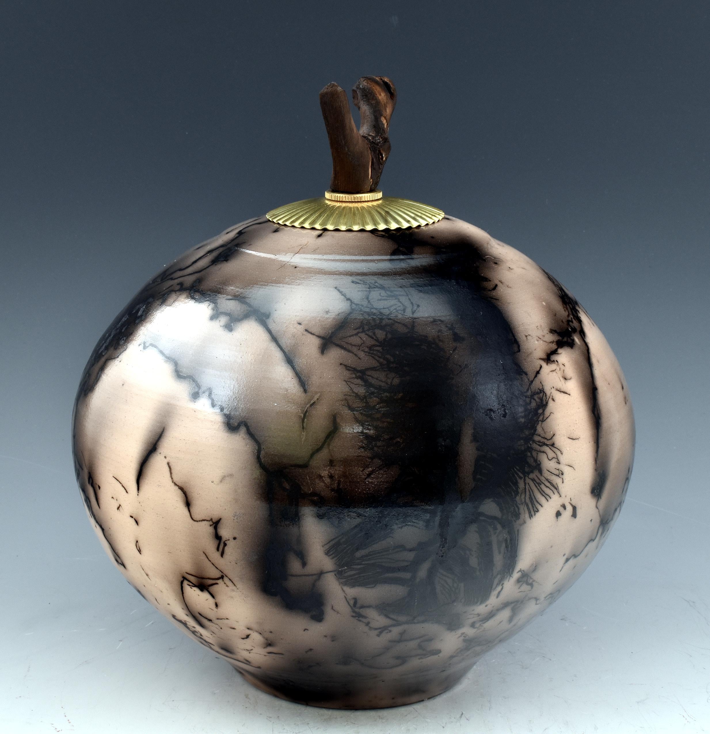 Stoneware Urn, Cremation, Burial Horse Hair Raku Fired HH355 150 Cubic ...