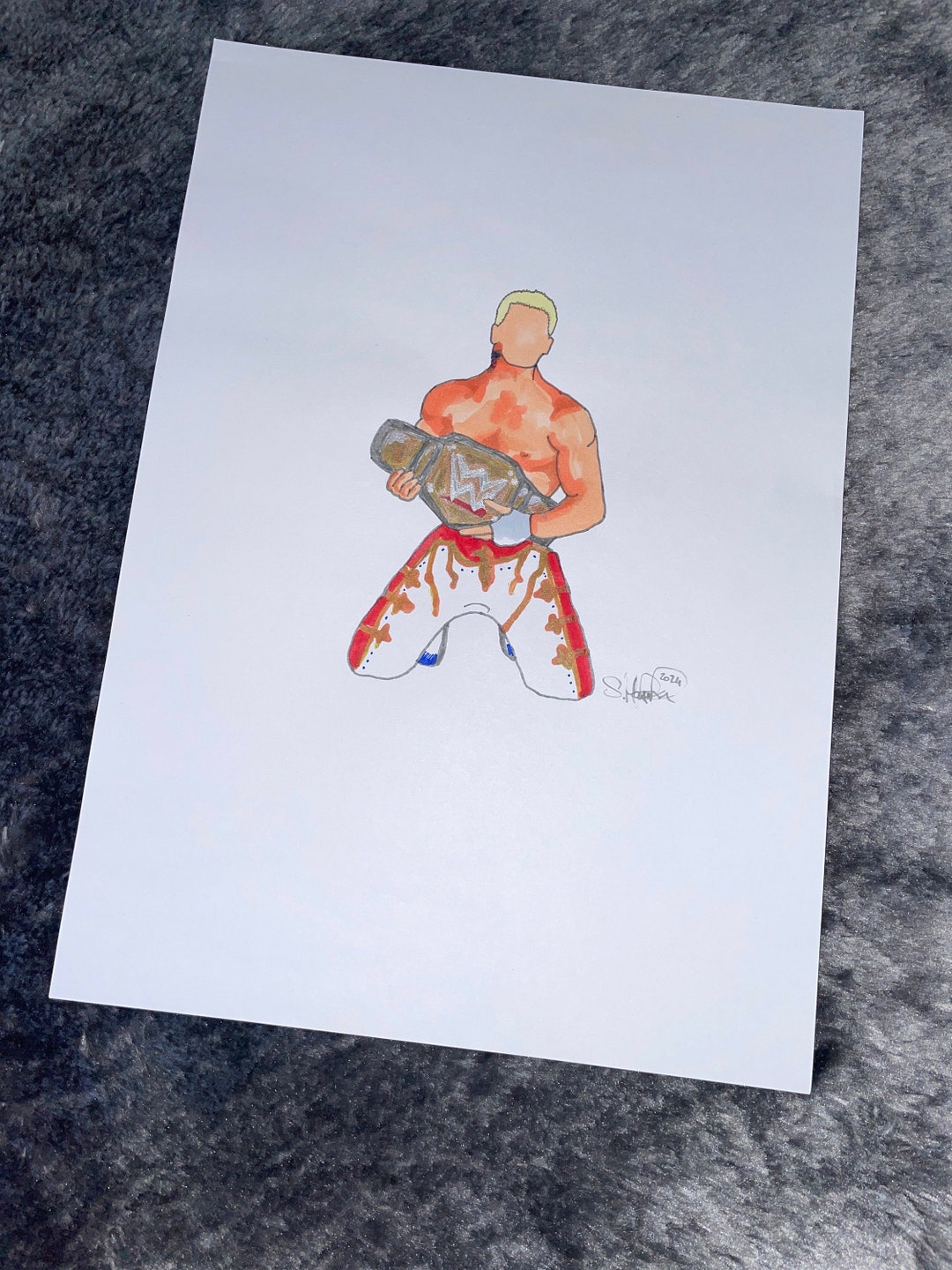 Cody Rhodes WWE Drawing - Etsy