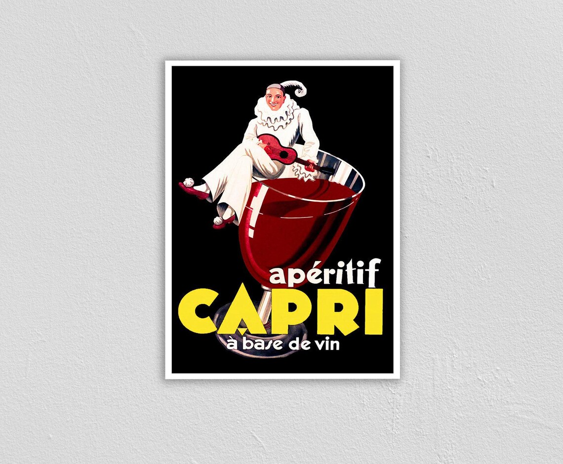 Aperitif Capri a Base De Vin Vintage Food&drink Canvas Roll Poster ...
