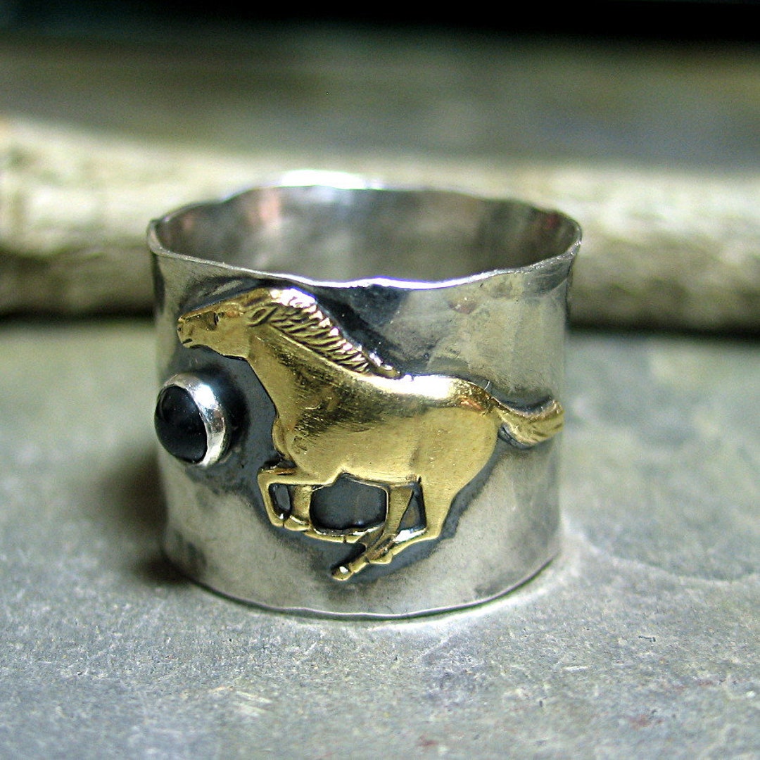 Horse Ring, Men's Ring, Unisex Ring, Mustang Ring, Cowboy Jewelry ...