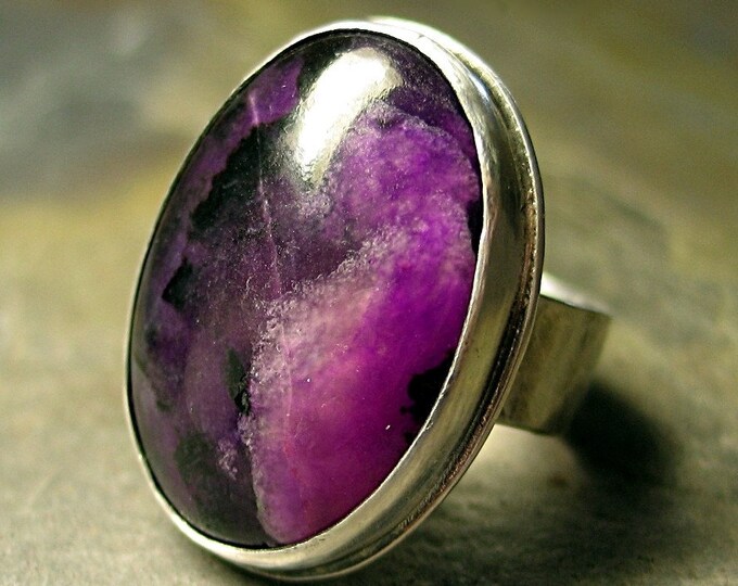 Sterling Silver and Sugilite Ring Plum Rustica - Etsy