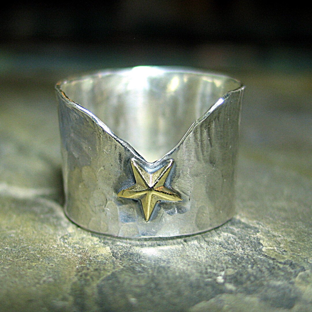 Star Ring, Lone Star Ring, Texas Star Ring, Texas Jewelry, Wide Band ...