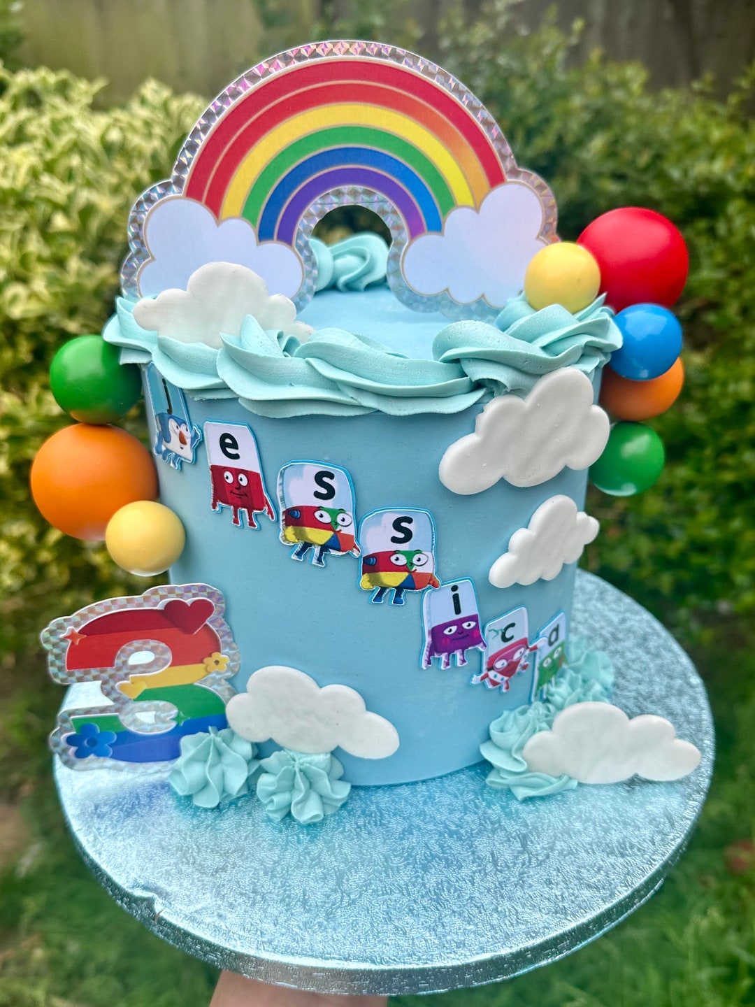 Personalised Alphablocks Cake Topper Set - Etsy UK